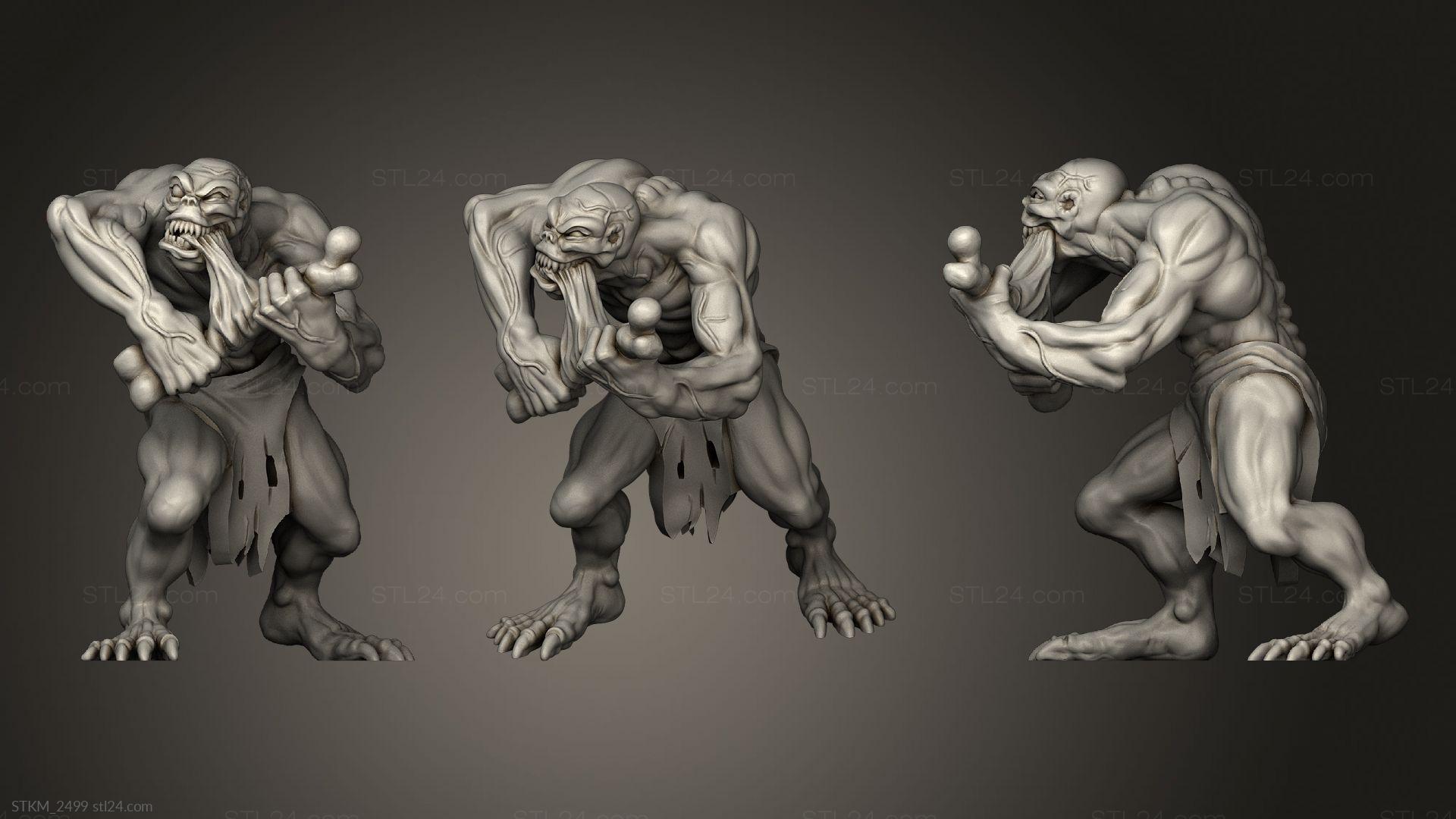 Figurines heroes, monsters and demons - Ghouls 1, STKM_2499. 3D stl ...